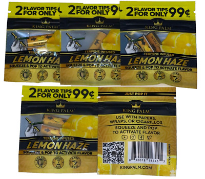 King Palm Flavored Filter Tips/ Lemon Haze/ 10 Total Tips **Free ...