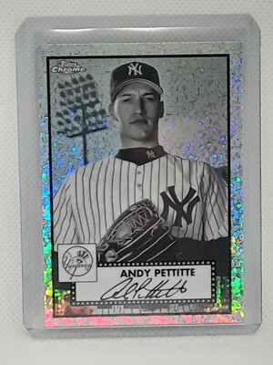 Andy Pettitte 2021 Topps Chrome Plat Anniv. #519 Black & White Mini ...