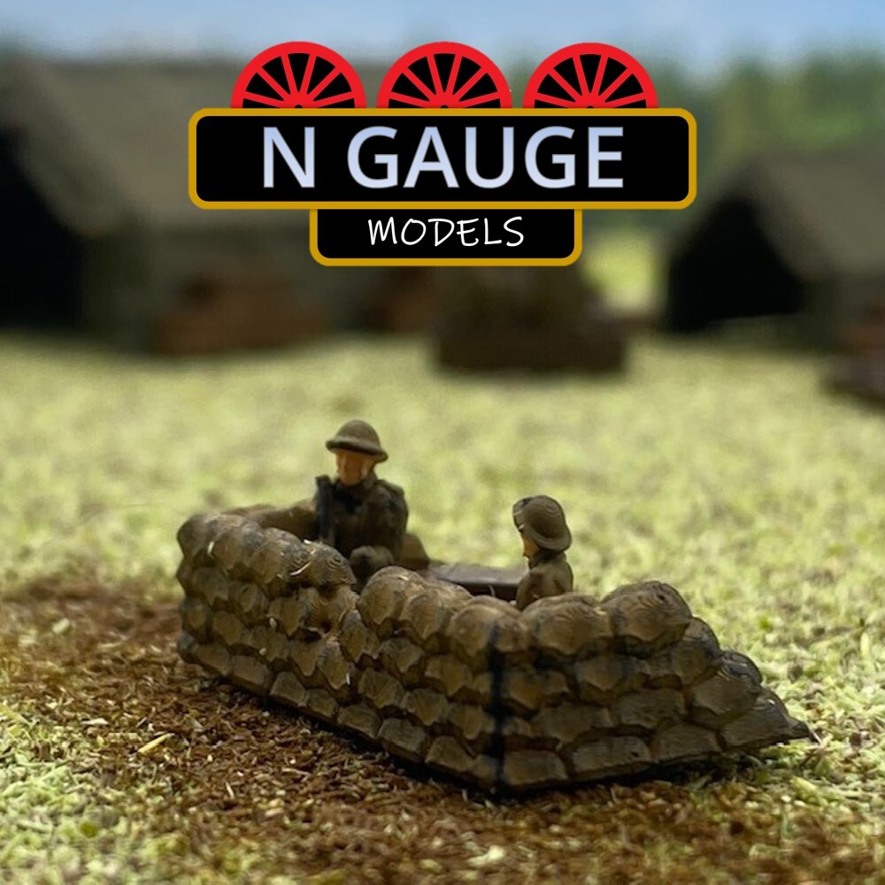 PAINTED- 1:148 N Scale Gauge WW2 Post & Figures (Checkpoint WW1 ...