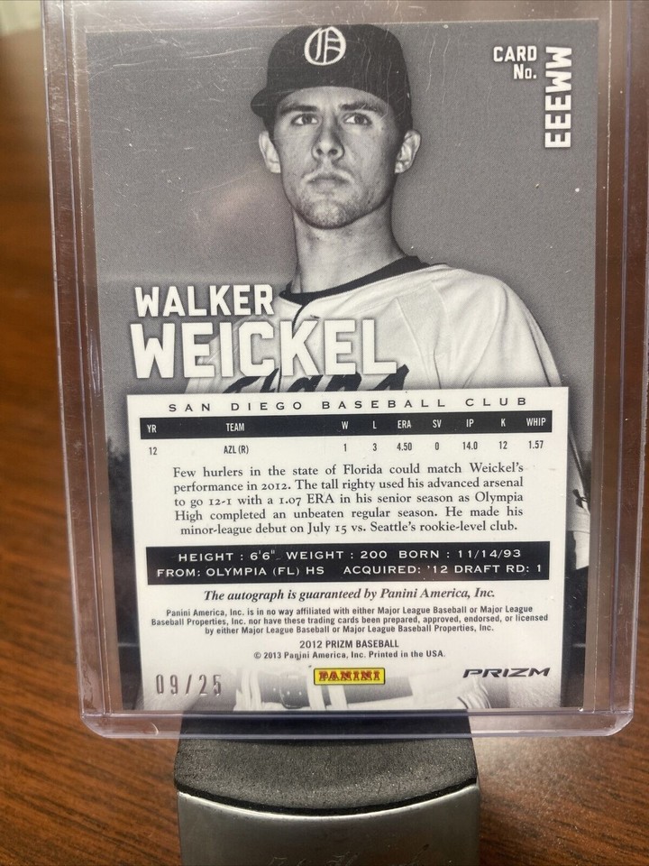 2012 Prizm Elite Extra Edition Autographs Prizms #EEEWW Walker Weickel ...