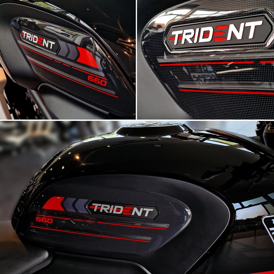 Stickers 3D Guards Side Tank Compatible Triumph Trident 660 2023 | eBay