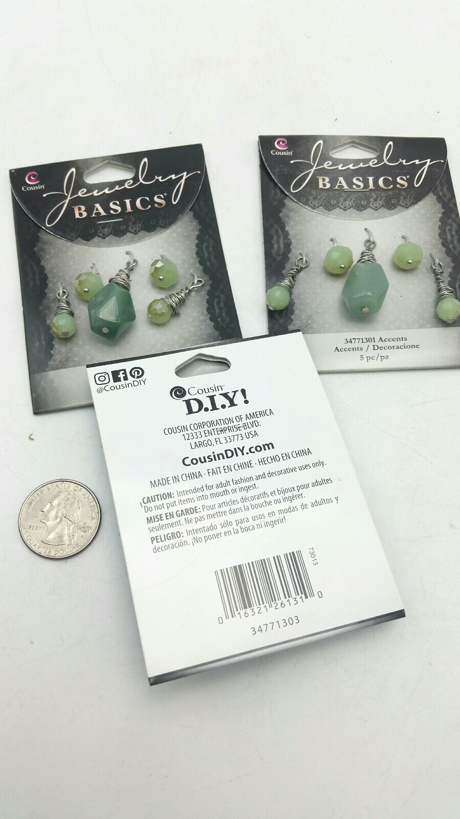 Cousin Jewelry Basics 5 pcs Gem Crystal Pendants. 12a0fs | eBay