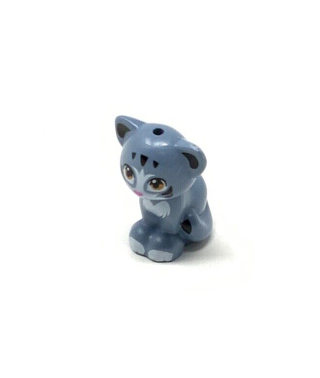 LEGO Parts - Friends Gray Spotted Cat Sitting Brown Eyes - 11602PB04 ...