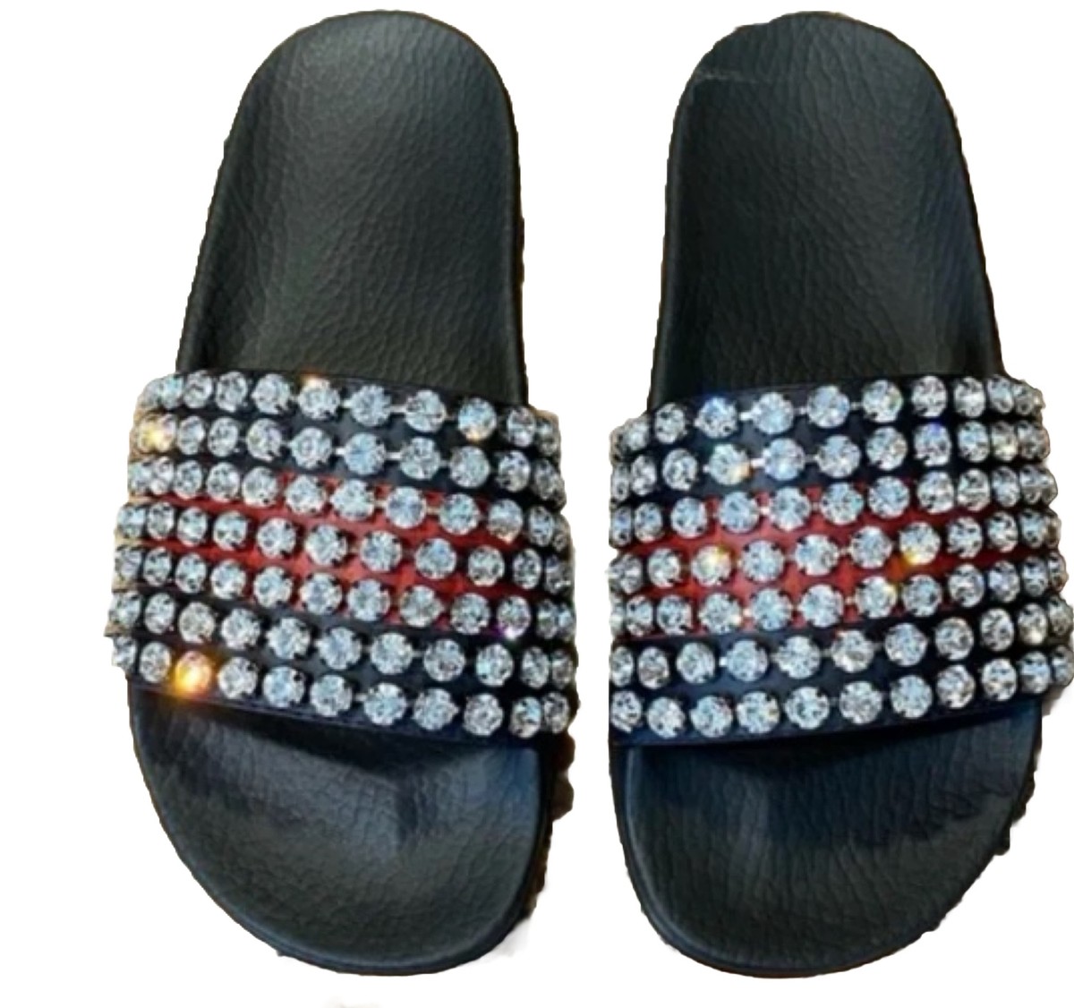 Gucci Women Shoes Rubber Swarovski Crystal Embellished Gucci Women Shoes Rubber Swarovski Crystal Embellished