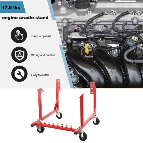 1000lbs Rolling Engine Cradle with Dolly Wheels for Small Block and Big ...