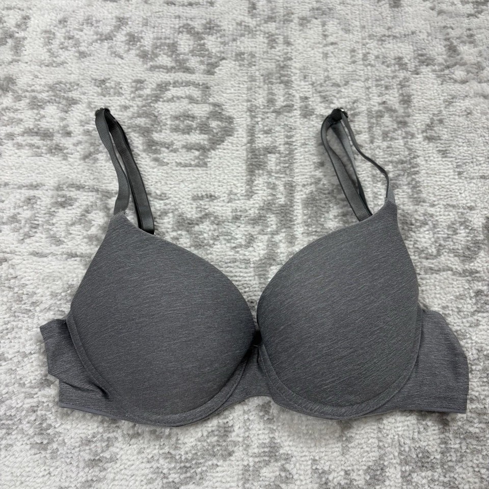 Aerie Bra Women's Gray Demi Padded Casual Lightweight Sunnie Hook Size ...