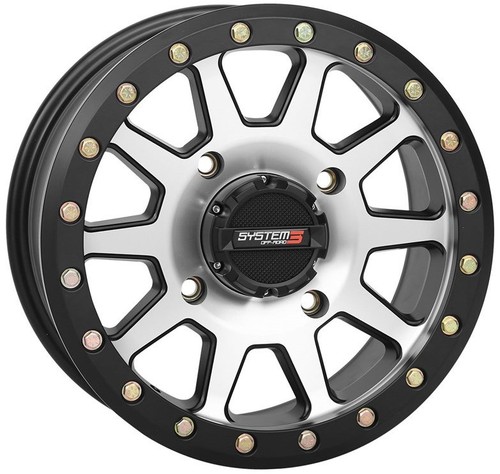 System 3 SB-3 Beadlock 14x10 Wide UTV Wheel - Machined (4/156) 5+5 ...