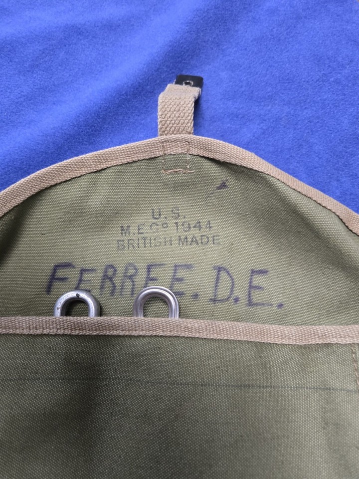 WW2 Web Gear Set With Canteen Awesome Trench Art Named | eBay