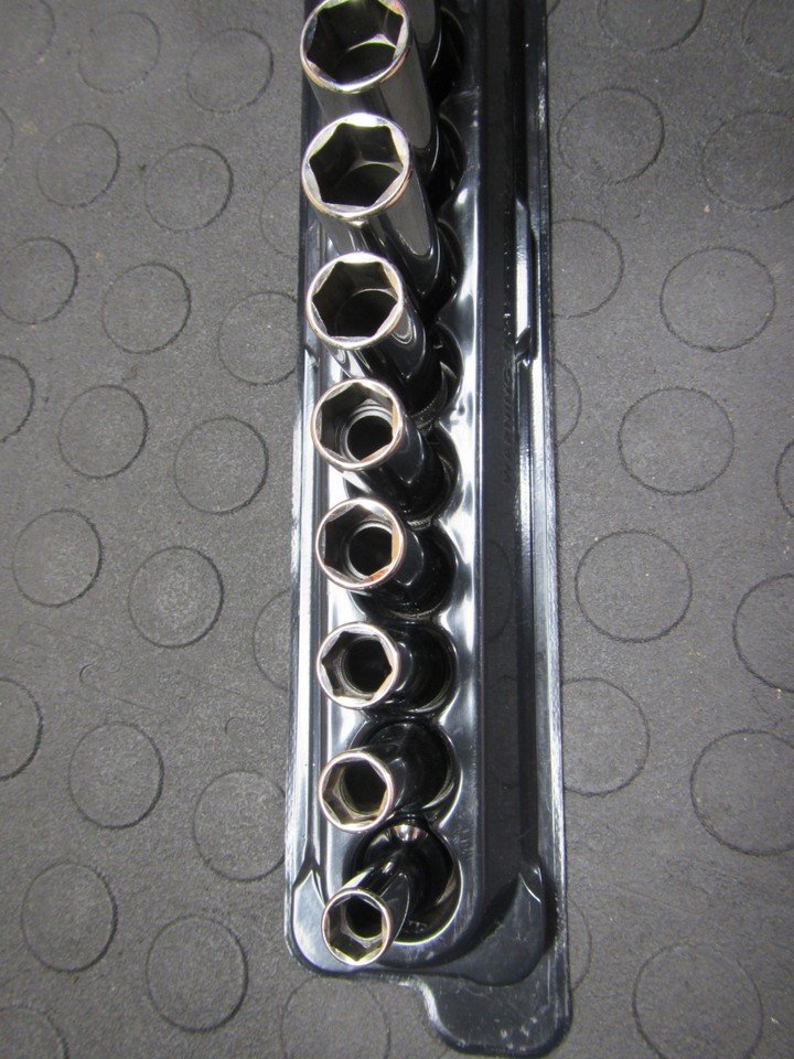 Snap-on 12 pc 3/8" Dr 6-Point Metric Deep Socket Set 212SFSMY (8-19 mm ...