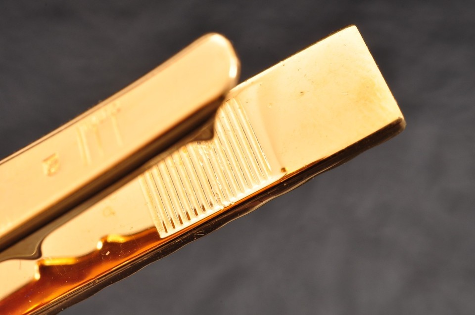 Near mint "Dunhill" cufflinks and tie clip gold and silver color, brand ...