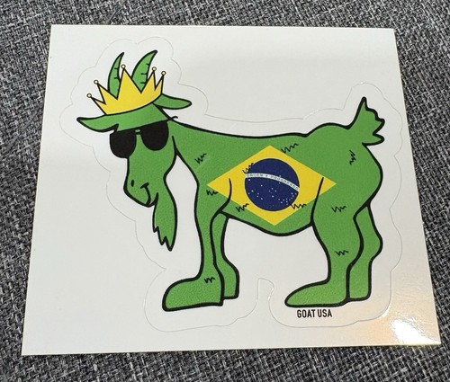 🐐 GOAT USA NY Clothing Rare Brazil Country Flag Sticker Decal - New ...
