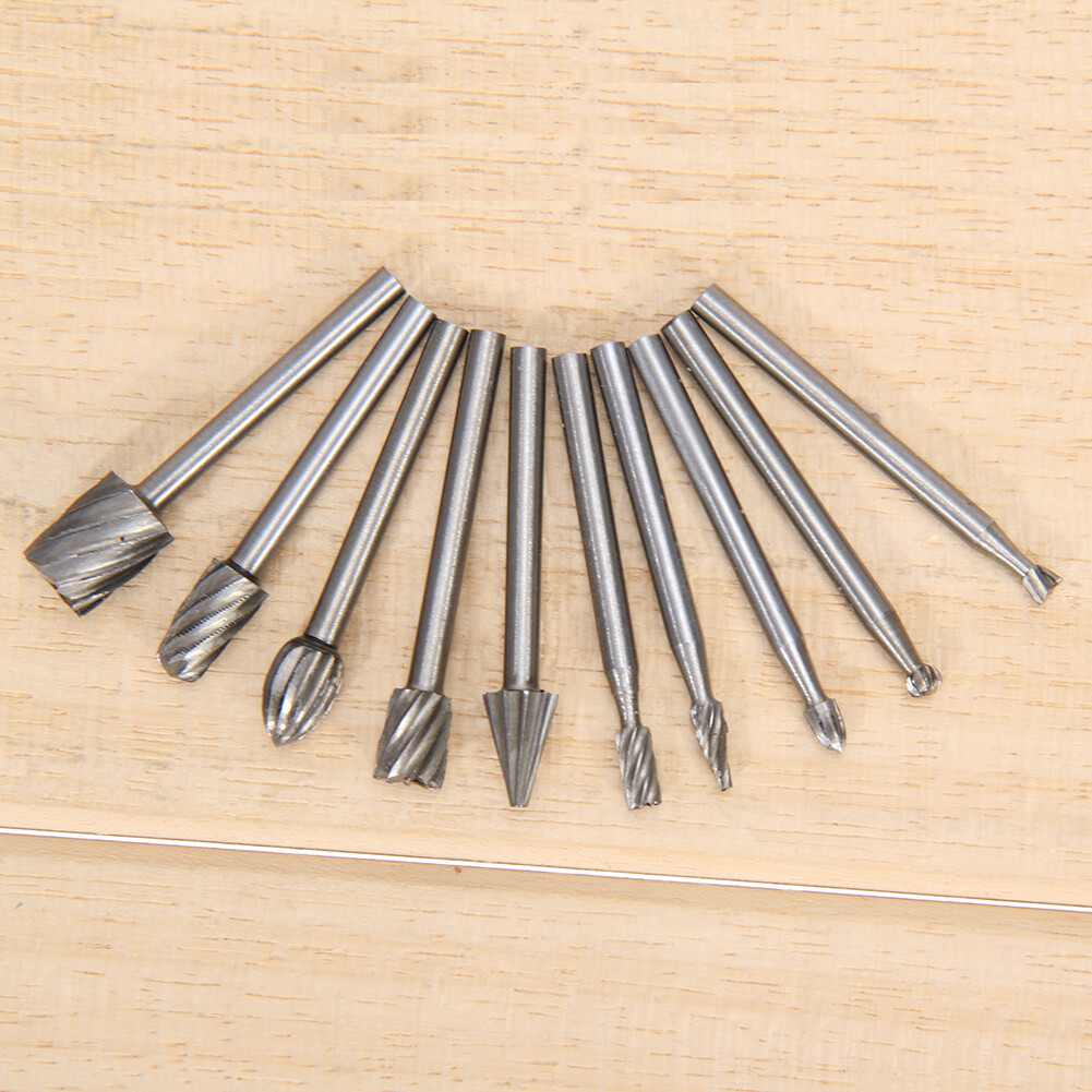 10pcs HSS Routing Router Bits For &Rotary,Engraving,Wood Working Tool ...