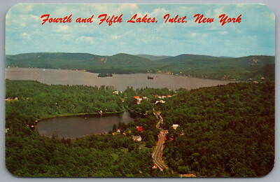 New York Fourth Lakes Inlet Fifth Lakes c1958 Aerial View c1958 | eBay