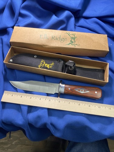 Elk Ridge ER-509 Fixed Blade Bowie Hunting/Survival Knife w/Sheath NEW ...