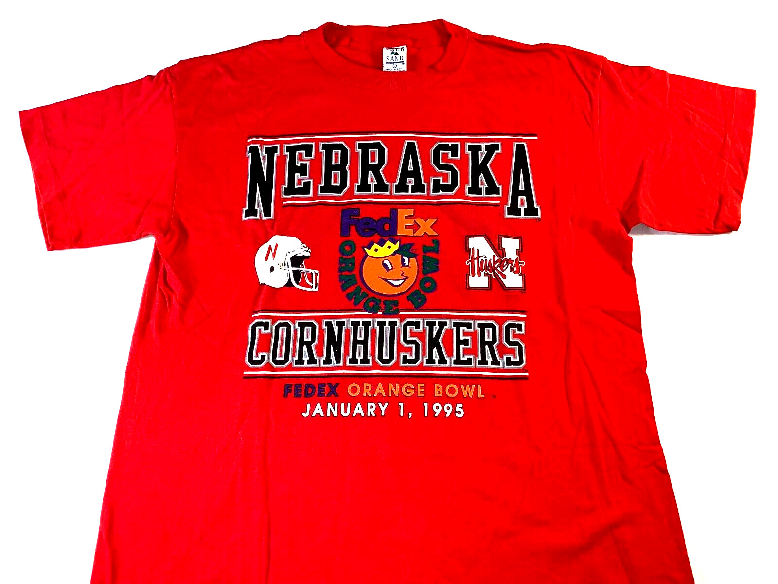 Rare! Vintage 1995 Nebraska Cornhuskers Orange Bowl F… - Gem
