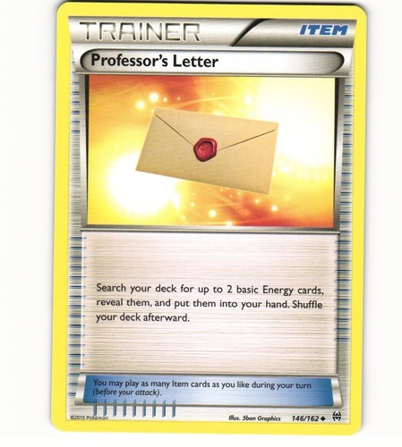2015 Near Mint Pokémon 146/162 Professor's Letter BREAKthrough English ...