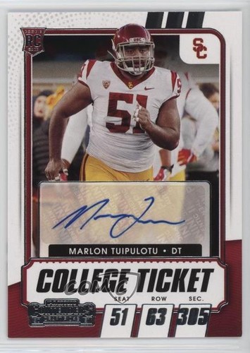 2021 Contenders Draft Picks College Ticket Marlon Tuipulotu #269 Rookie ...