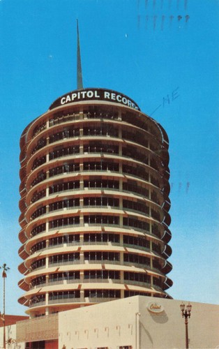 Postcard CA Hollywood & Vine Capitol Records Tower Building Music ...