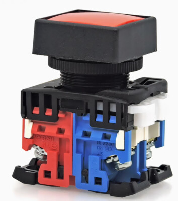 1pcs Fuji Electric Square Push Button Switch AR22F0S-11R AR22FOS-11R ...