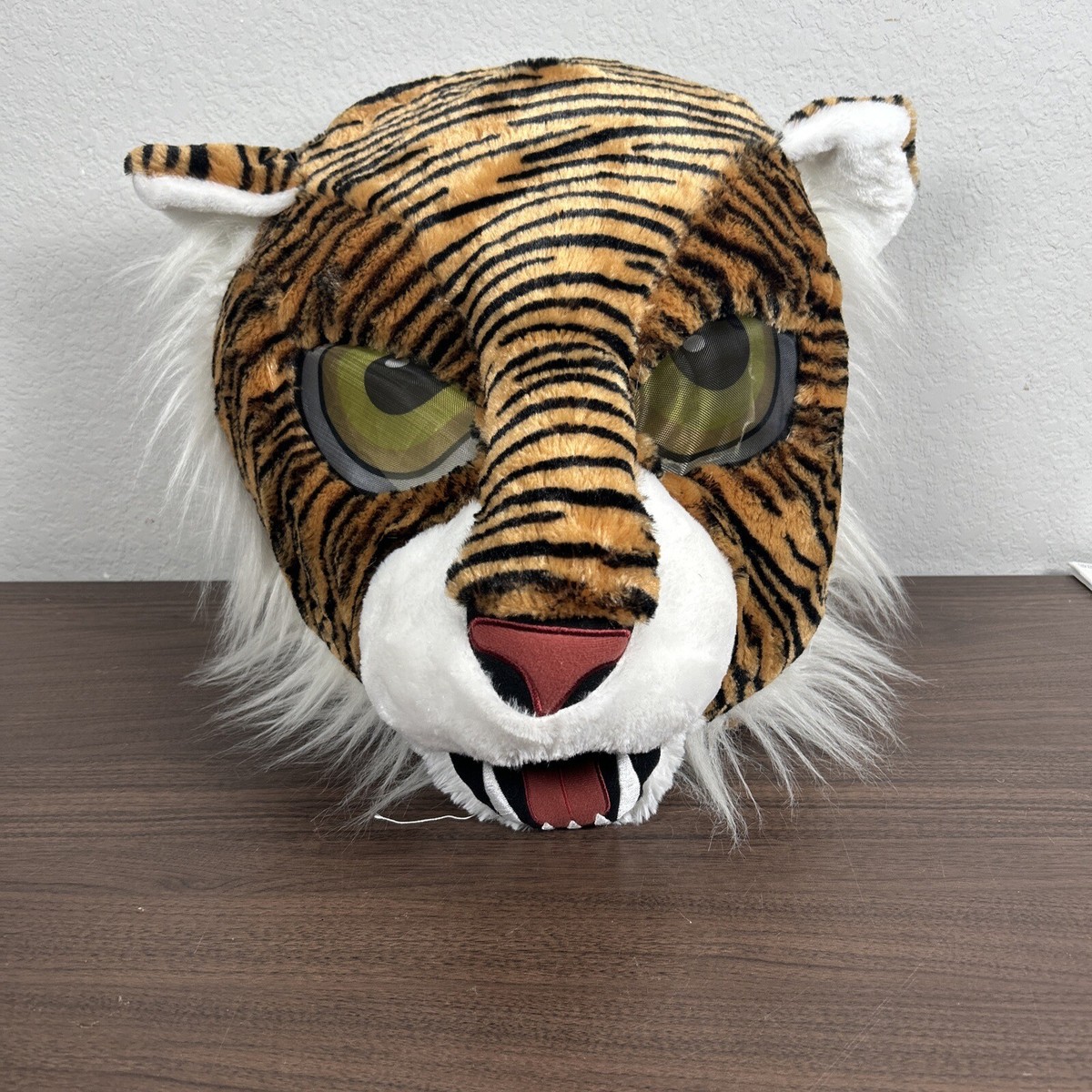 Tiger Head Mask DazzyD Realistic Tiger Half Face Mask For Halloween