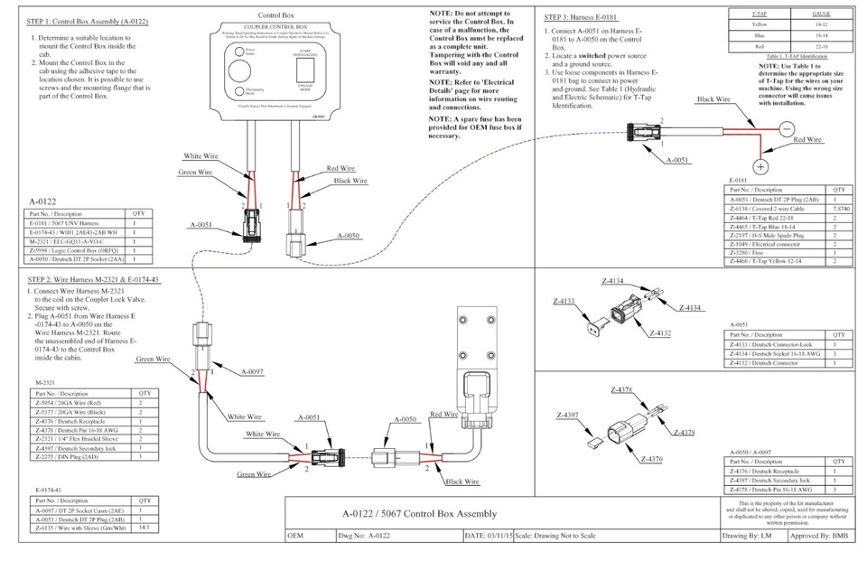 Quick Coupler Control Box A-0122 / 5067 Control Box Assembly Coupler ...