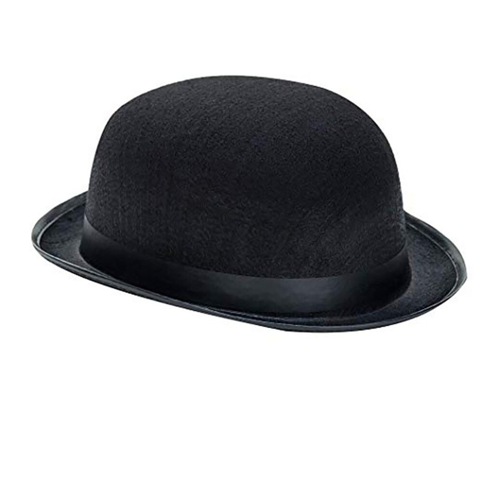 Van Der Linn Round BOWLER HAT Vintage Style Top Hat Classic Men Formal ...