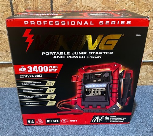 VIKING 57084 3400 Peak Amp Pro Portable Jump Starter & Power Pack (NEW ...