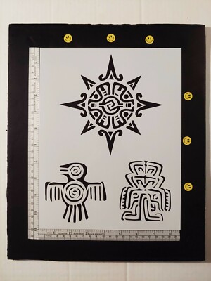 Mexico Mexican Maya Mayan Aztec Symbol 8.5 x 11 Custom Stencil FREE ...