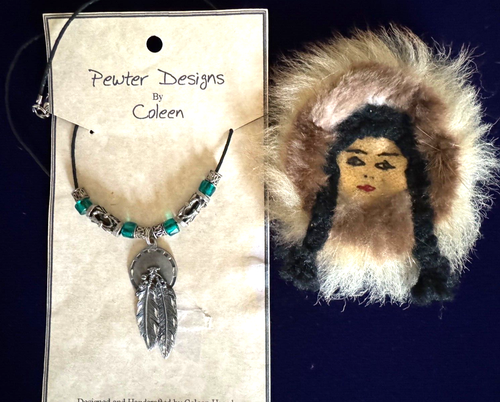Vintage Eskimo Broach and Handcrafted Necklace made in Alaska | eBay