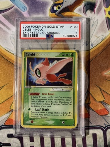 2006 Pokemon Ex Crystal Guardians Celebi Gold Star #100 PSA 1 | eBay