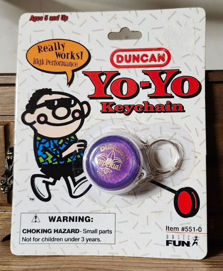 NIP DUNCAN Imperial Yo-Yo Keychain ~Purple~ Mini Vintage 1998 Flambeau ...