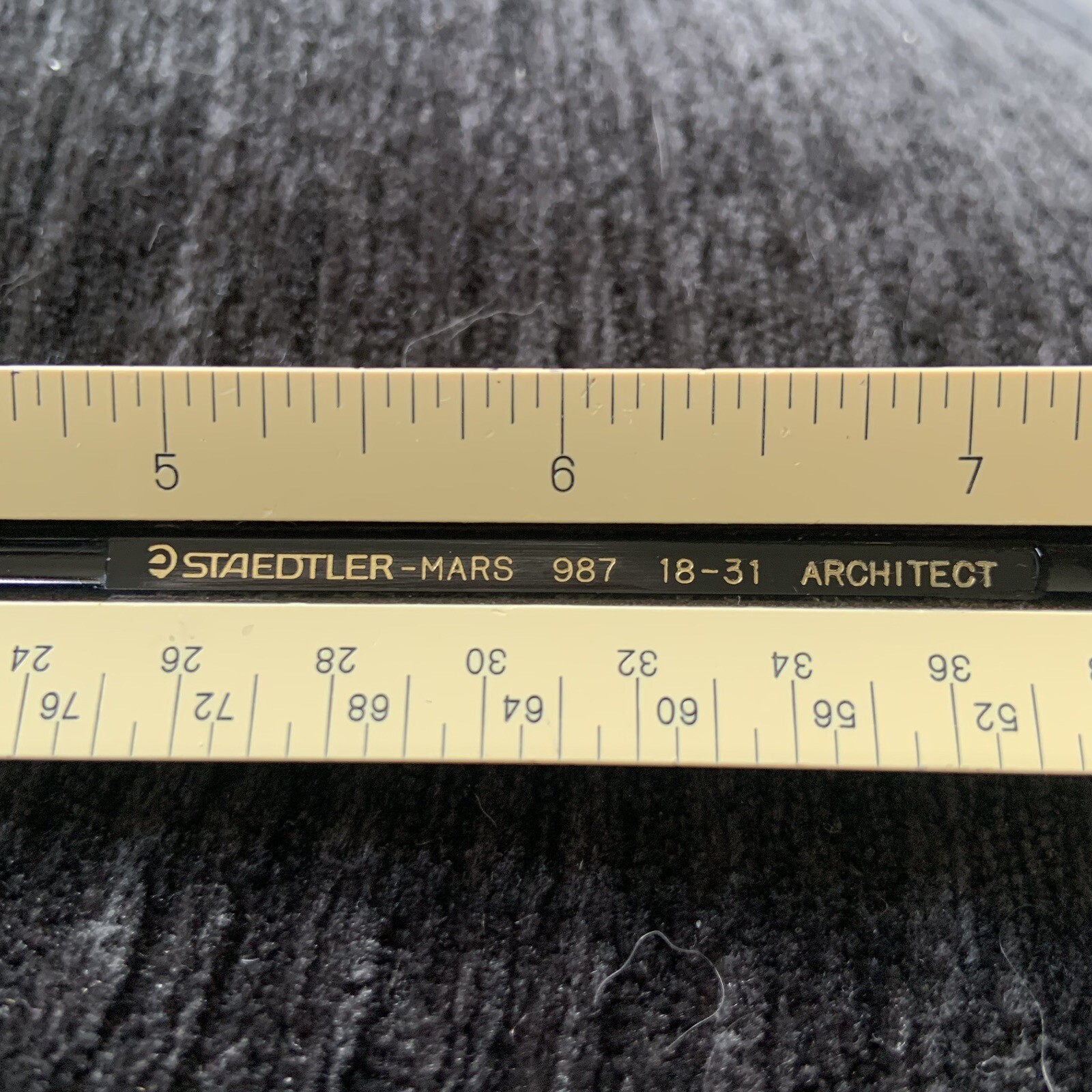 Vtg Staedtler-Mars 987 19-31 Architect Scale Triangle 3 Sided Drafting ...
