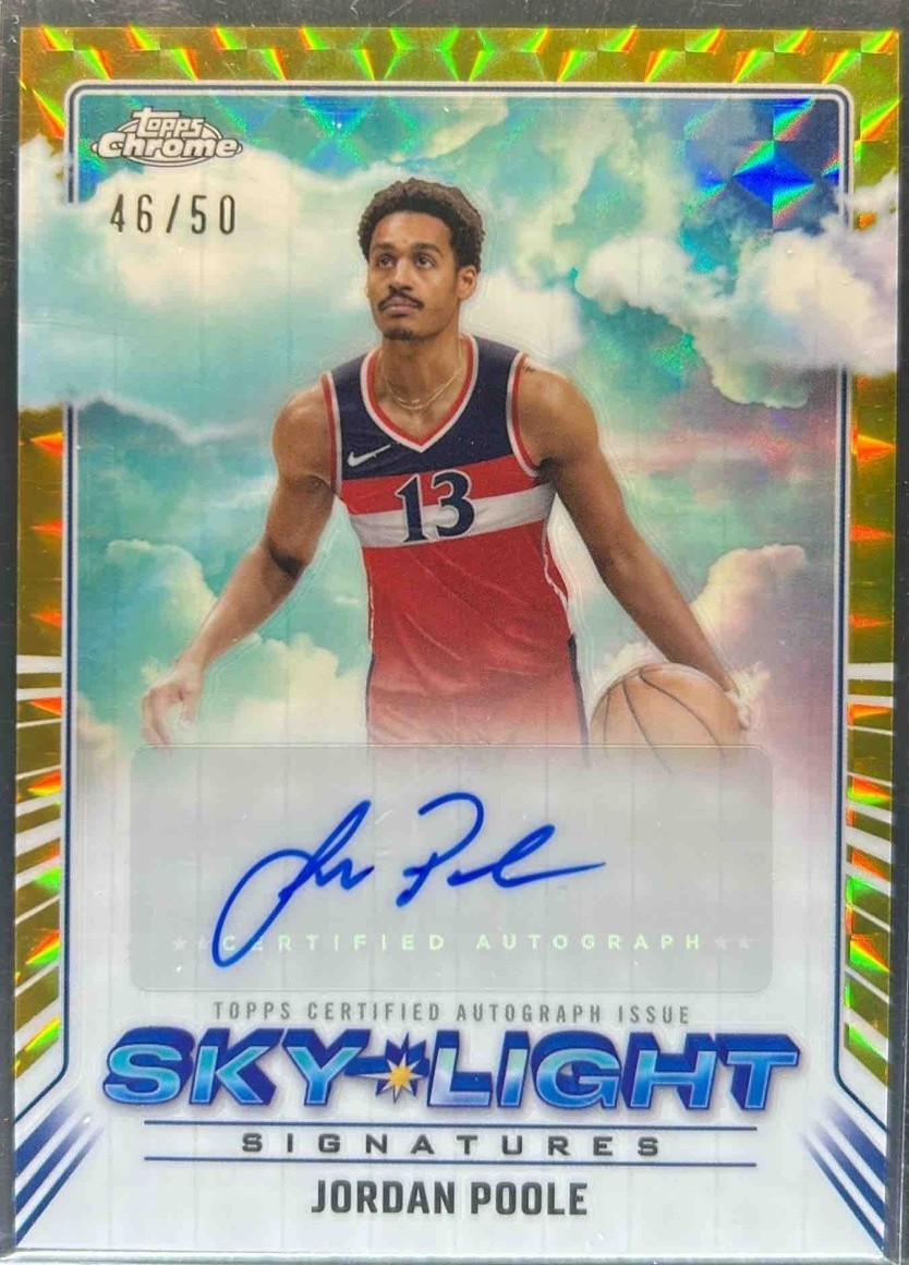 2024-25 Topps Chrome - Sky-Light Signatures Jordan Poole #SLS-JP Gold ...