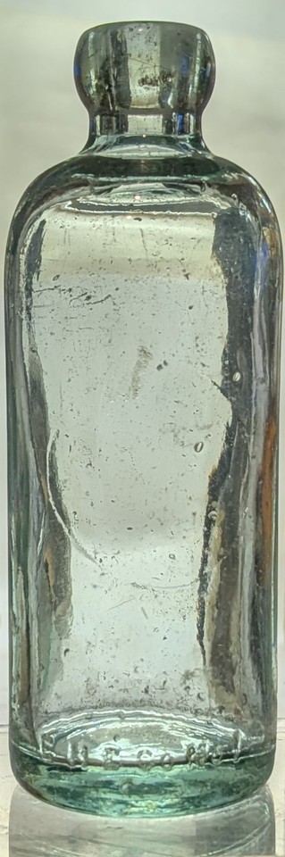 Newark Ohio Hutchinson soda water bottle Edward H Everett blank plate ...