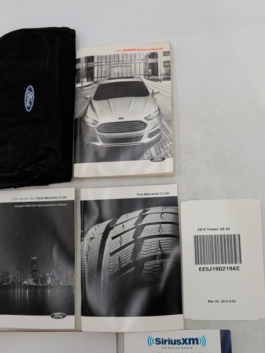2014 Ford Fusion Owners Manual Set Quick Reference Guide With Case | eBay