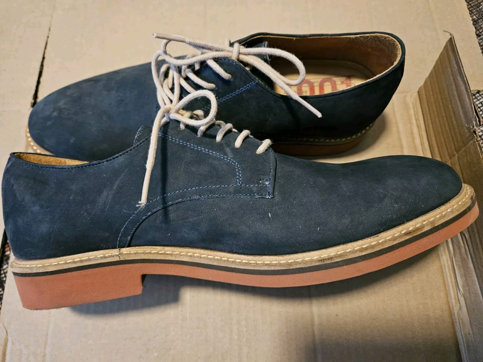 1901 Norstrom Brand Men's Blue Suede Lace Up Casual S… - Gem