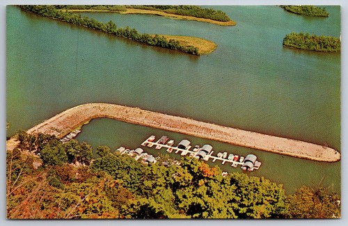 Lansing Iowa~Lansing Marine Aerial View~1950s Postcard | eBay