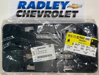 NEW GM OEM CHEVROLET LICENSE BRACKET- GENERAL MOTORS GMC 84524301 | eBay