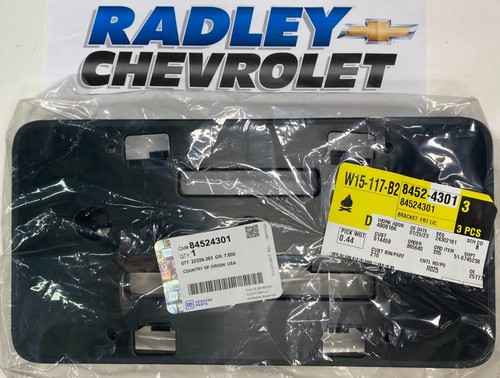 NEW GM OEM CHEVROLET LICENSE BRACKET- GENERAL MOTORS GMC 84524301 | eBay