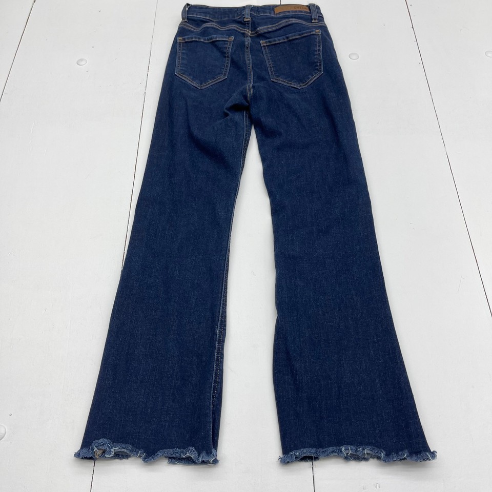 Cello Frayed Hem Dark Wash Button Fly Jeans Women’s Size 3 | eBay