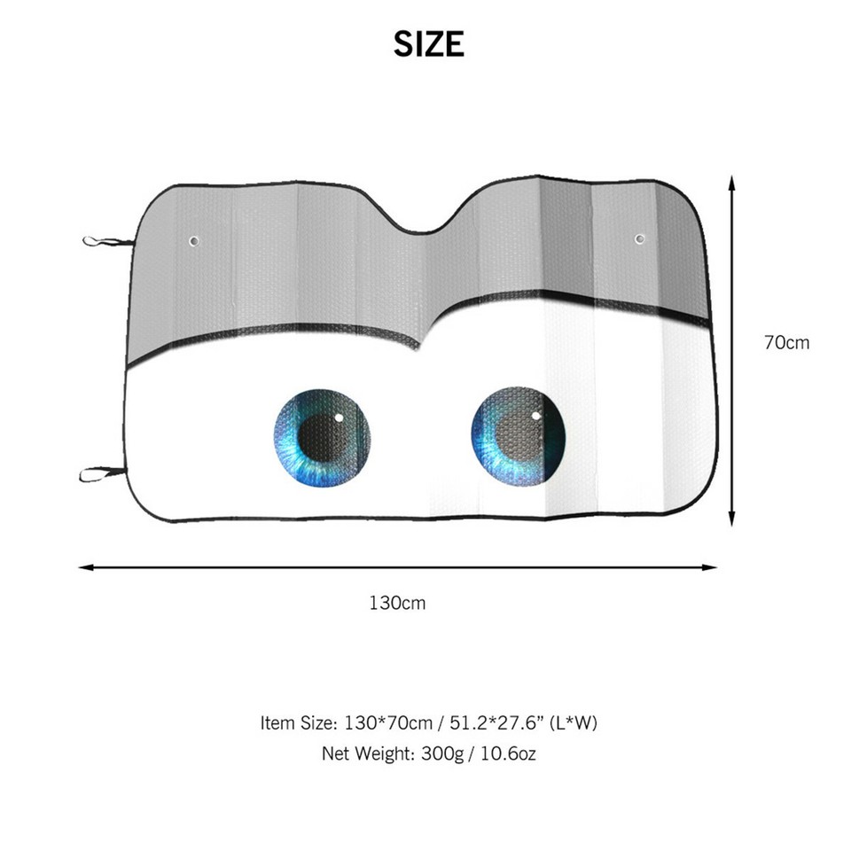 Gray Eyes Car Front Windshield Window Sun Shade Shield Cover Visor ...