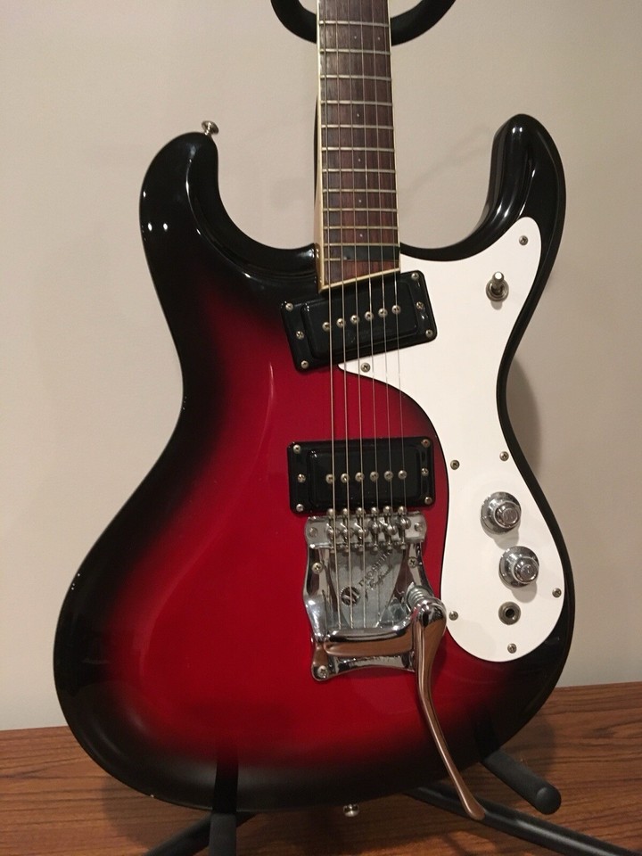 Vintage Mosrite Mach 1 Guitar Redburst w/Original Case Early 1970’s ...