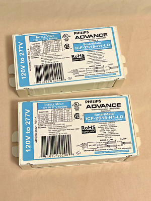 2x Philips Advance ICF-2S18-H1-LD Ballast CFL 120/277V 4-Pin (2x18W) OR ...