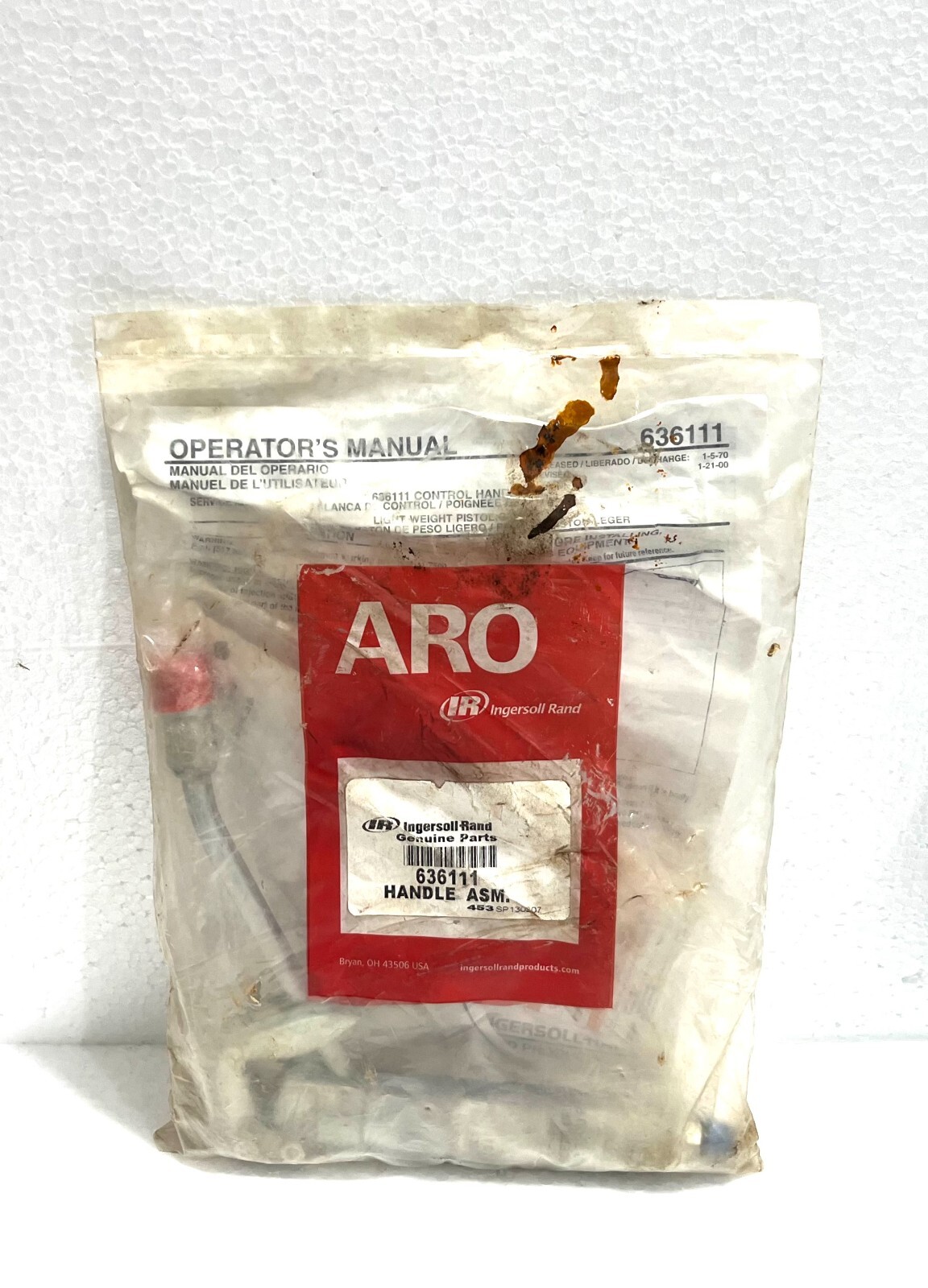 Ingersoll Rand 636111 ARO High-pressure Grease Control Handle 7500 PSI ...