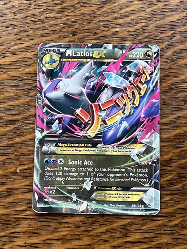 M Mega Latios EX 59/108 Roaring Skies Ultra Rare Holo Pokemon Card LP ...