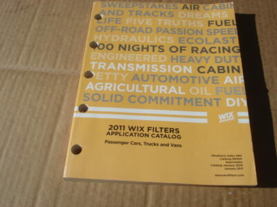 2011 Wix Filters Catalog for Passenger Cars & Light Trucks | eBay