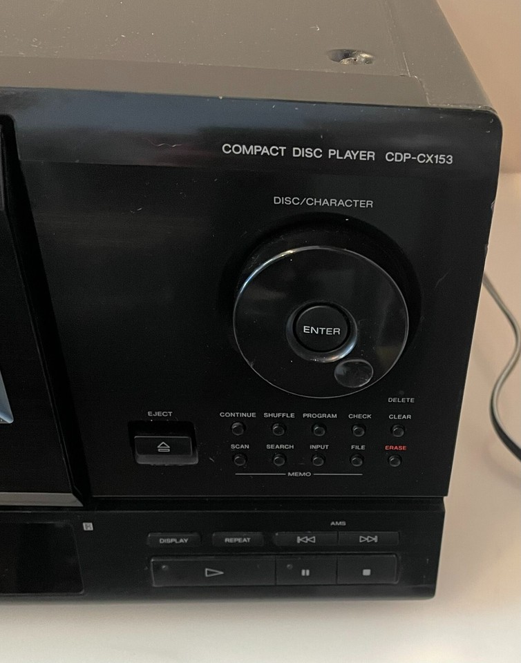 Sony CDP-CX153 100 CD Changer CD Player | Digital Optical TOSLINK ...
