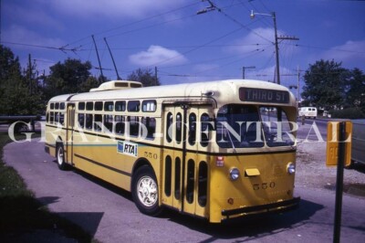 ORIGINAL 1974 MIAMI VALLEY REGIONAL TRANSIT RTA TROLLEY BUS SLIDE #550 ...