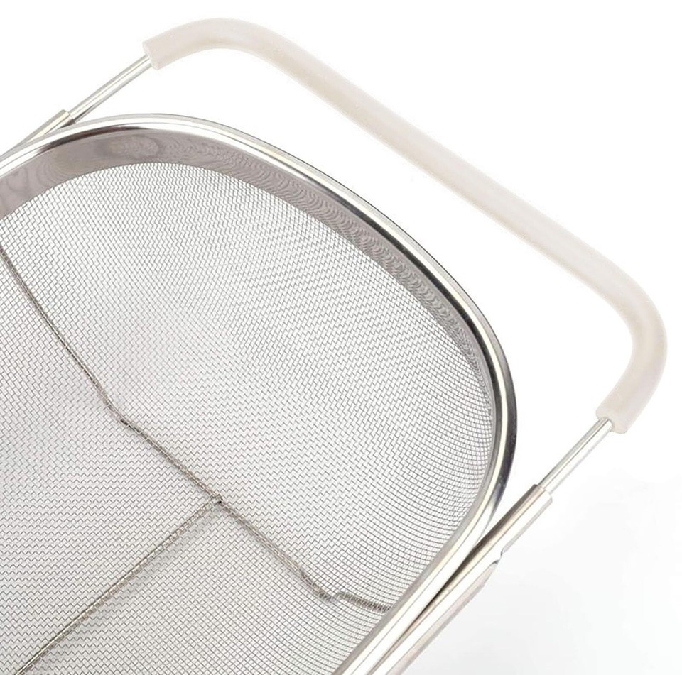 Over The Sink Colander 6 Quarts Stainless Steel Oval Colander With ...