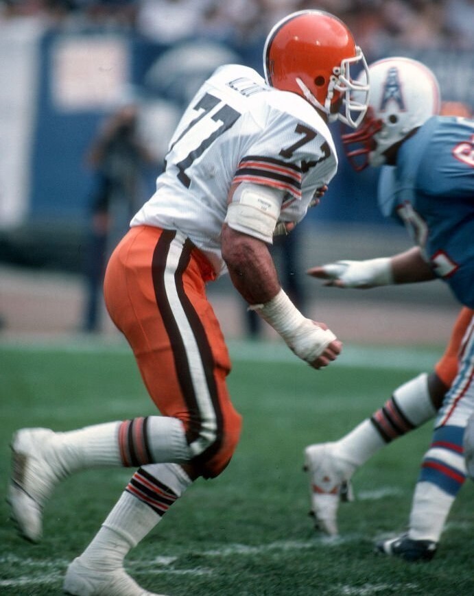 LYLE ALZADO 8X10 PHOTO CLEVELAND BROWNS PICTURE FOOTBALL NFL VS OILERS ...